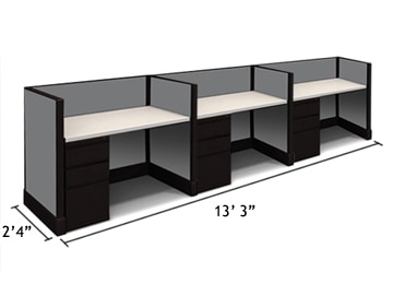 2' x 4' 39" H Cubicles | 10 Configuration Options