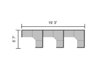 5' x 6' 54" H Cubicles | 10 Configuration Options with Shelf