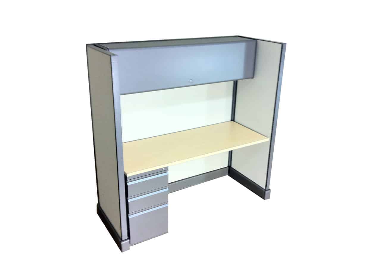 2' x 5' 67" H Cubicles | Includes 5 Foot Overhead Bin