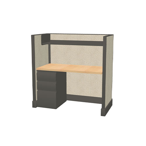 2' x 4' 54" H Cubicles | 10 Configuration Options with Shelf