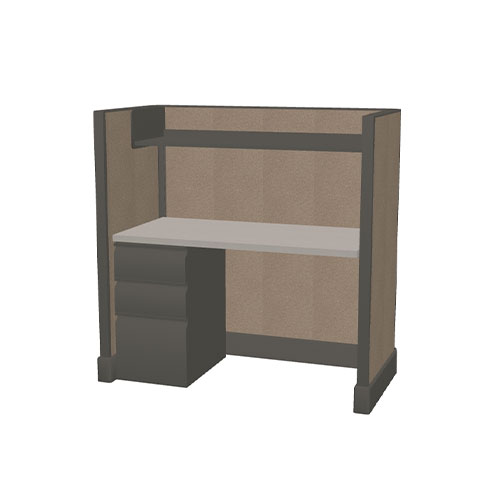 2' x 4' 54" H Cubicles | 10 Configuration Options with Shelf